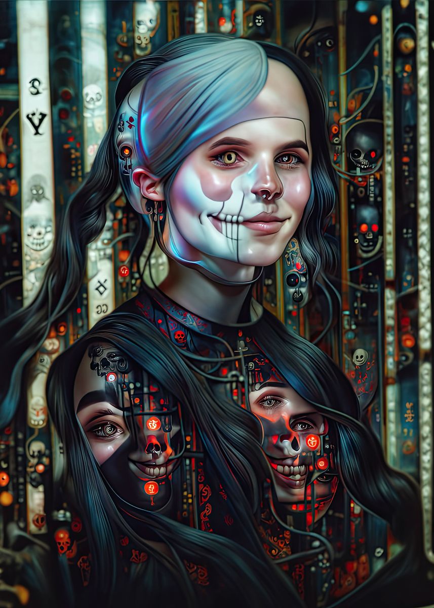 'Ghost girl 1 ' Poster, picture, metal print, paint by Machine ...