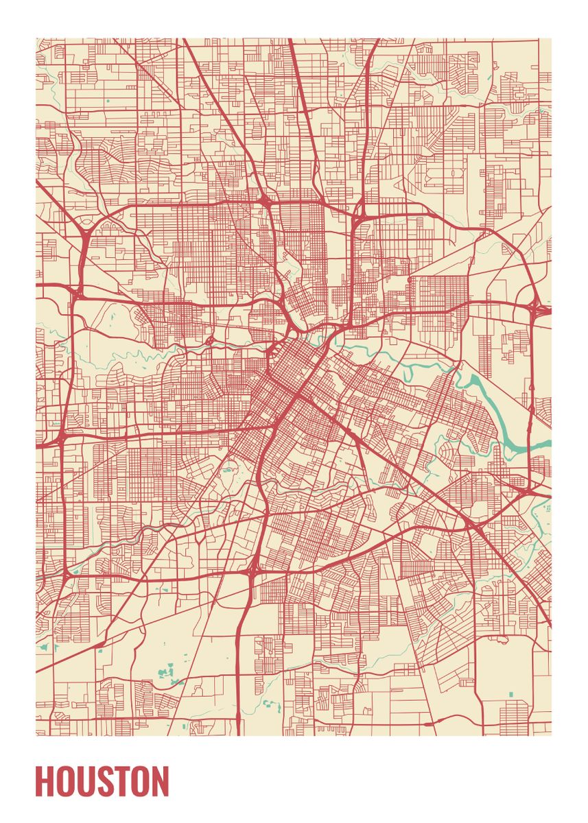 'Houston' Poster by Mr Penguin | Displate