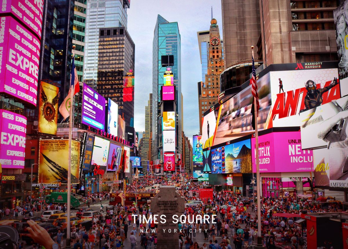 'Times Square ' Poster by Famous City | Displate