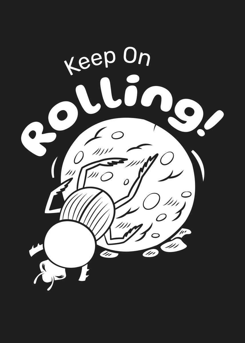 'Keep On Rolling' Poster, picture, metal print, paint by Mooon | Displate