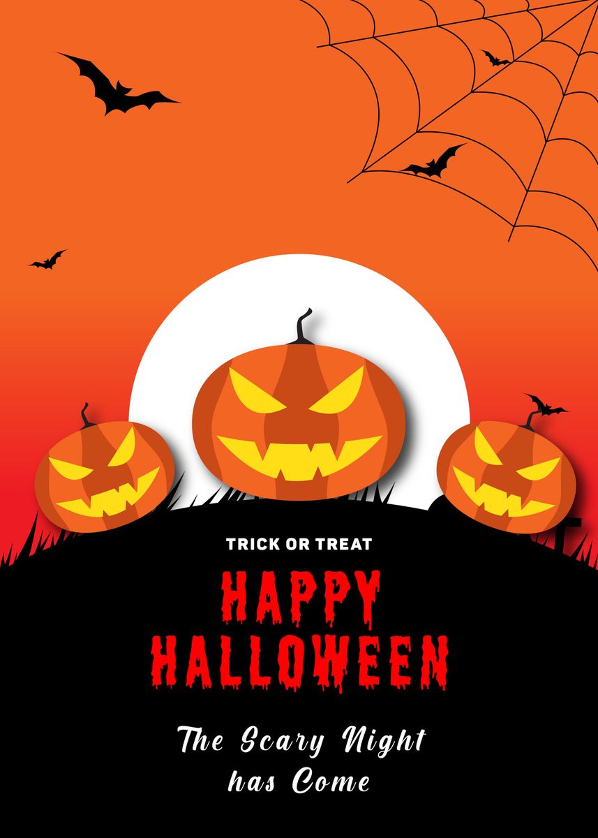 'Halloween Poster 4' Poster by Namrahc Kunatip | Displate