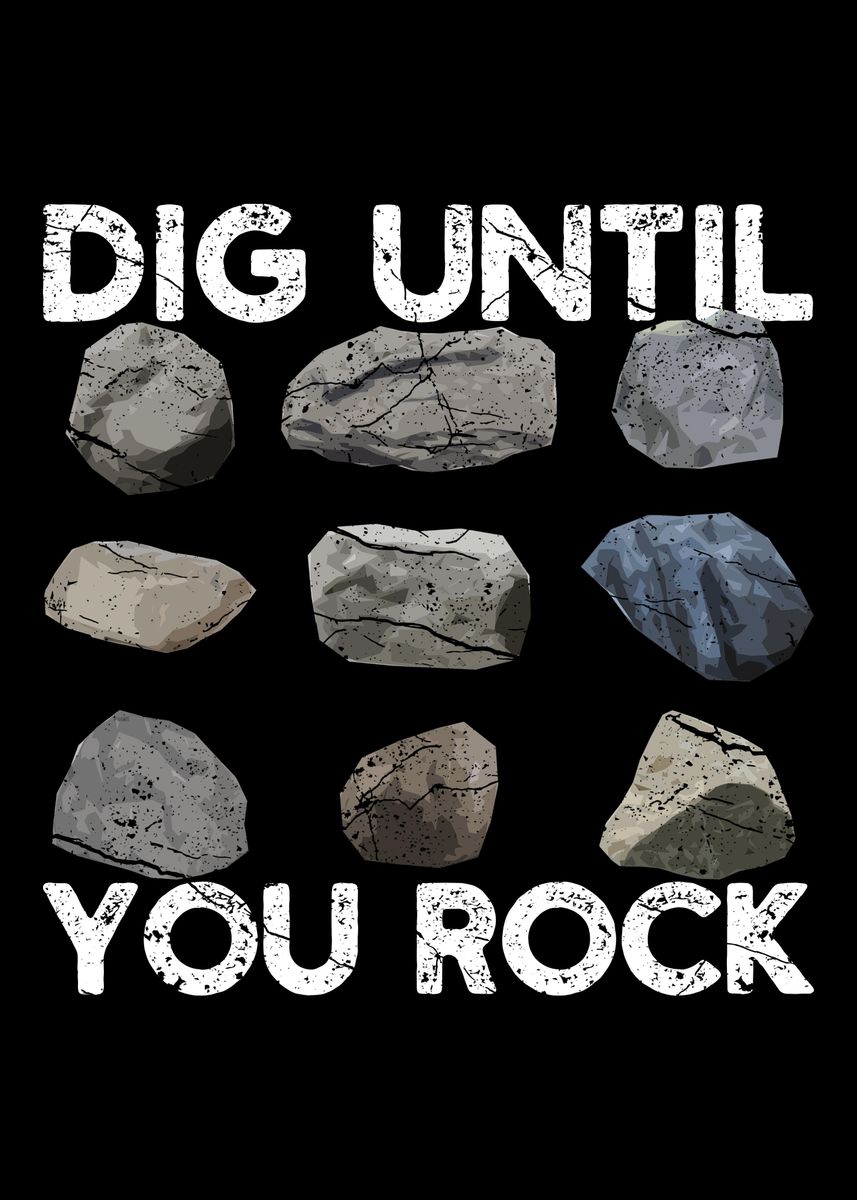 'Funny Rock Hunting' Poster, picture, metal print, paint by ...