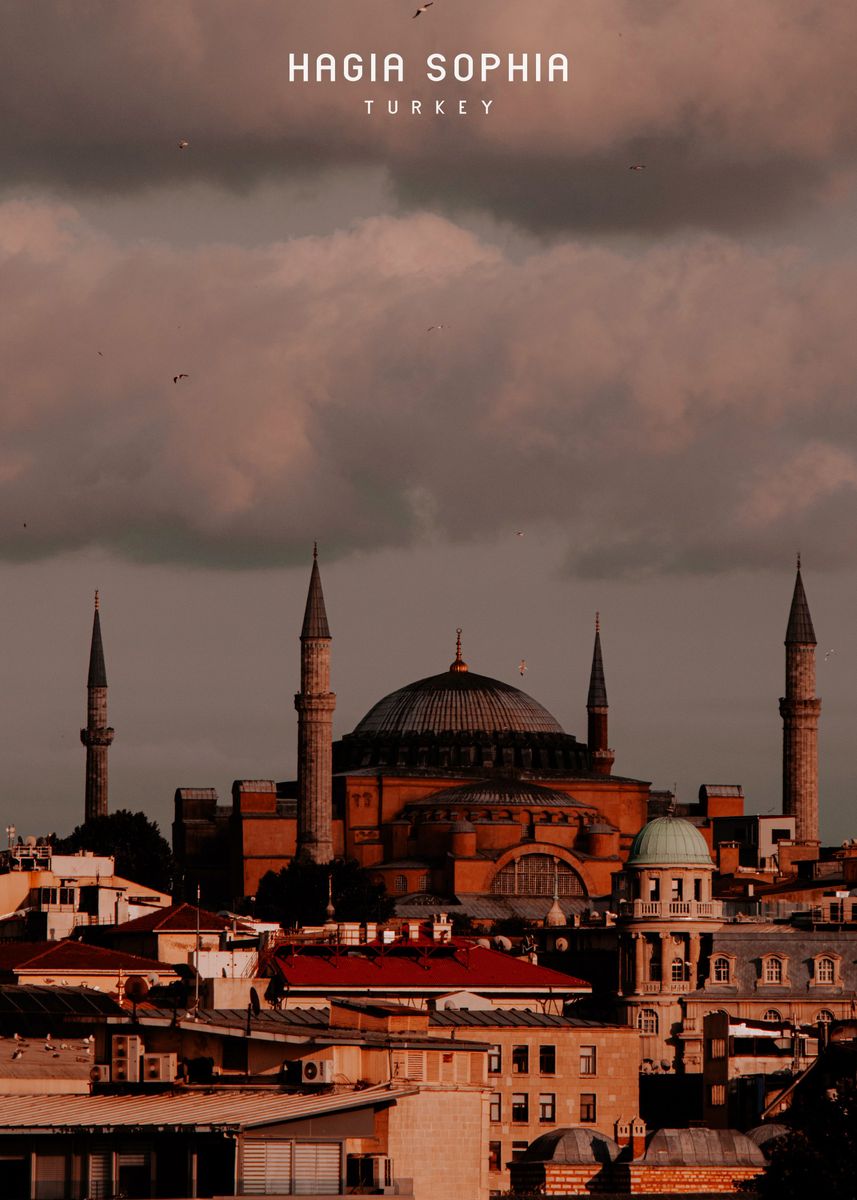 'Hagia Sophia ' Poster, picture, metal print, paint by Big City | Displate