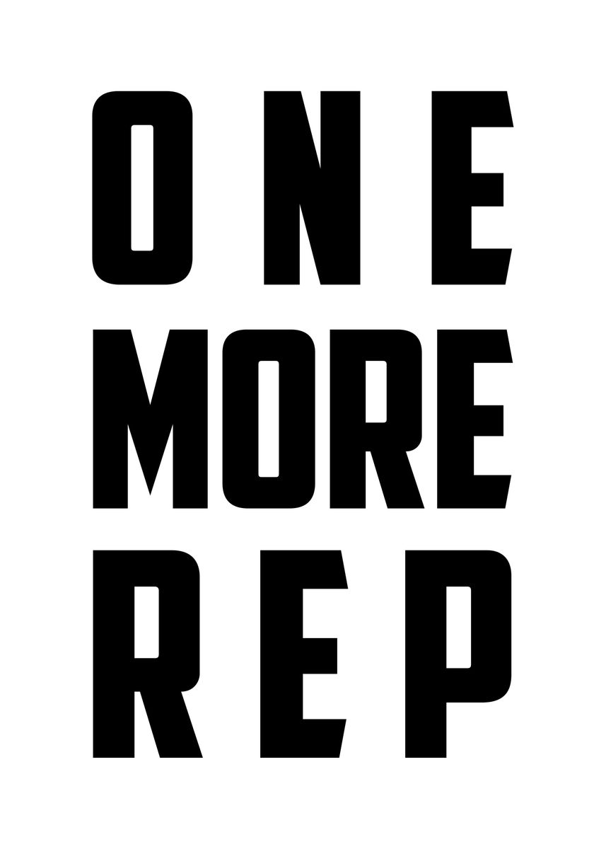 'One More Rep' Poster by albran karan | Displate