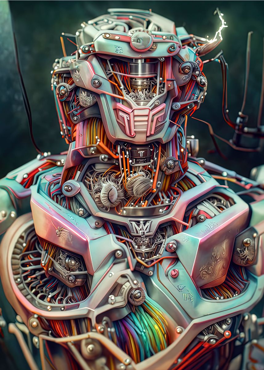 'Wired Mech' Poster, picture, metal print, paint by Machine Delusions ...