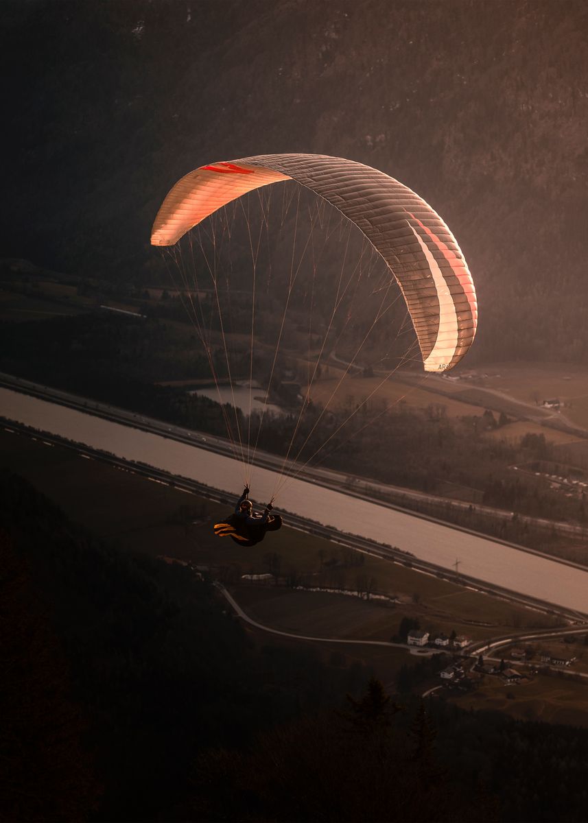 'parachute' Poster, picture, metal print, paint by Travel Travel | Displate