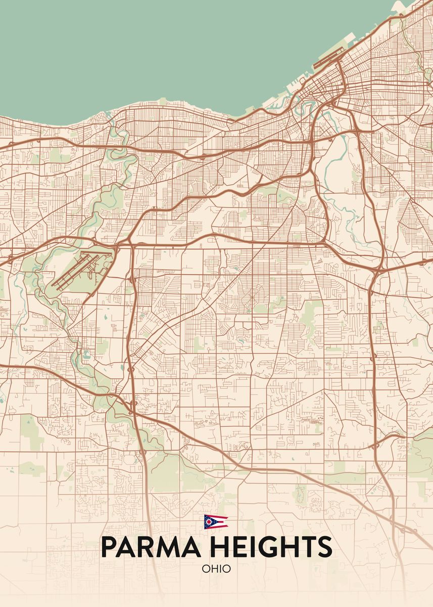 'Parma Heights OH' Poster, picture, metal print, paint by IMR Designs ...