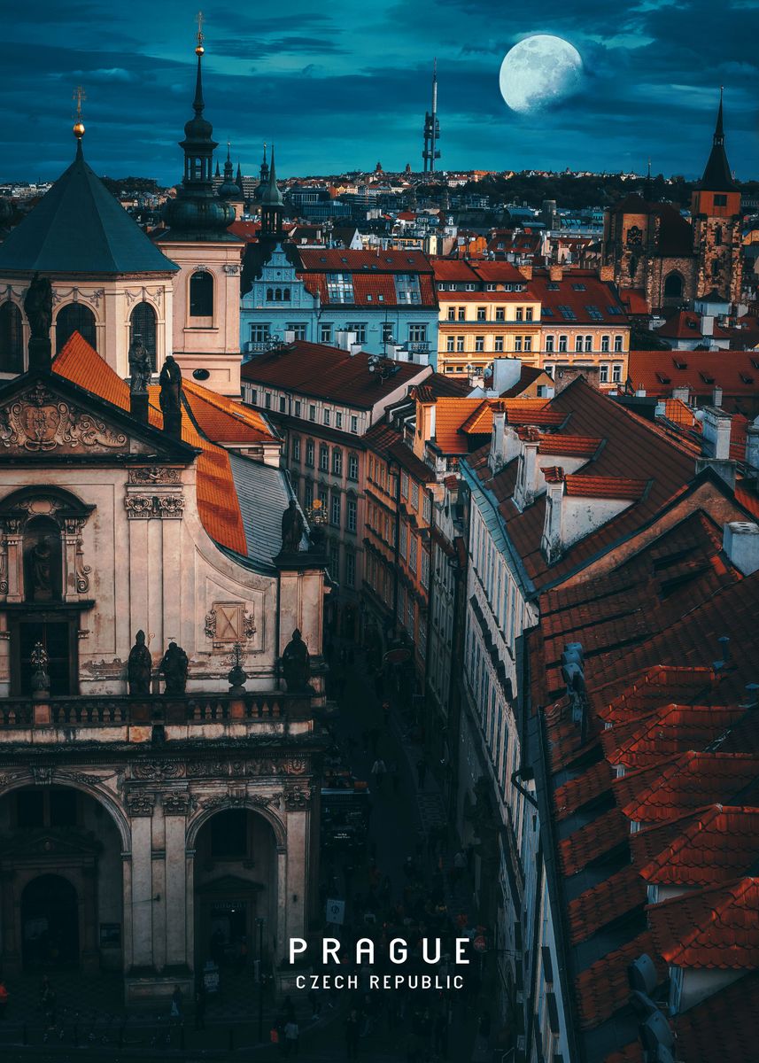 'Prague ' Poster, picture, metal print, paint by Travel Addict | Displate