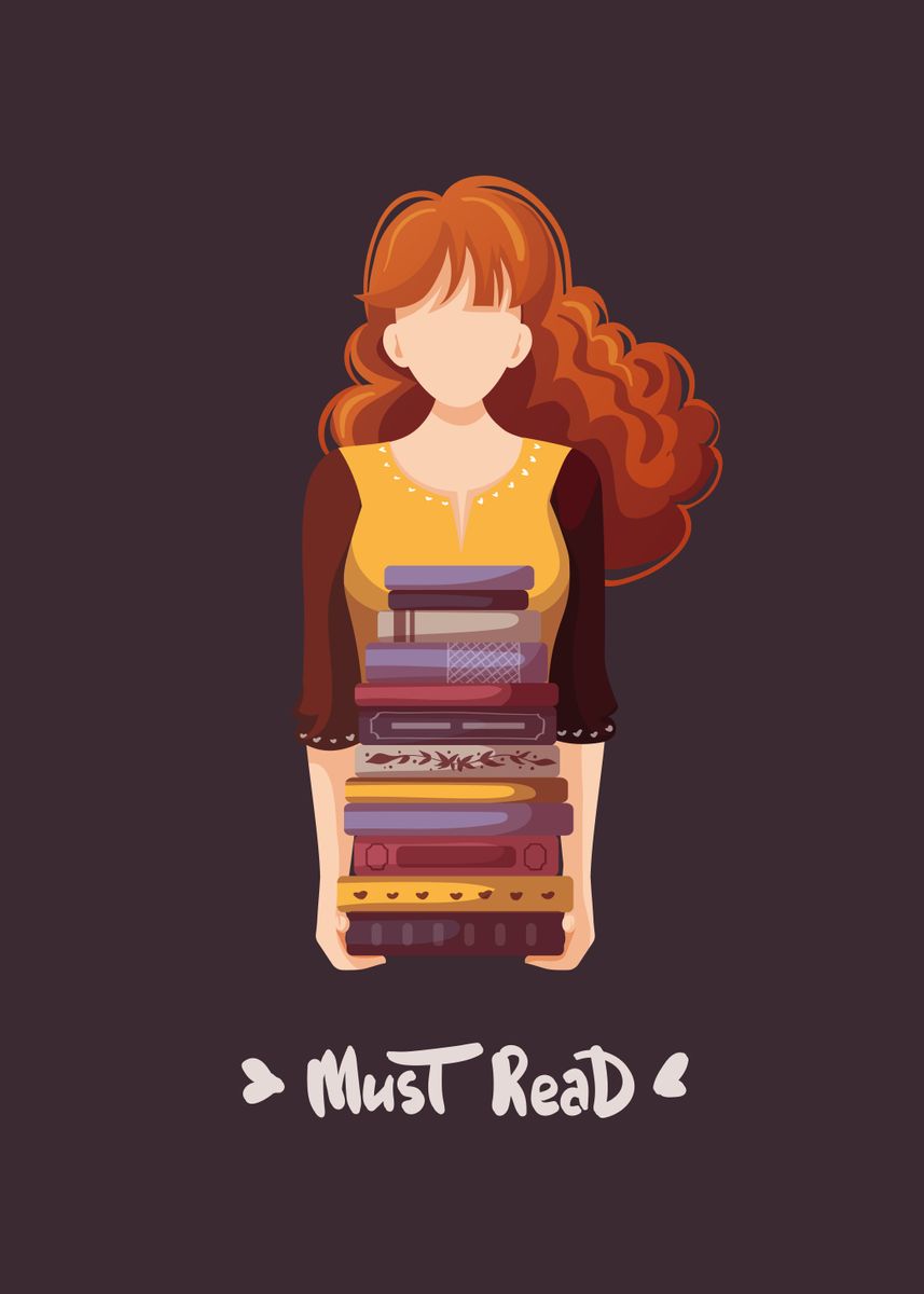 'Bibliophile' Poster, picture, metal print, paint by Tanya Yagudina ...