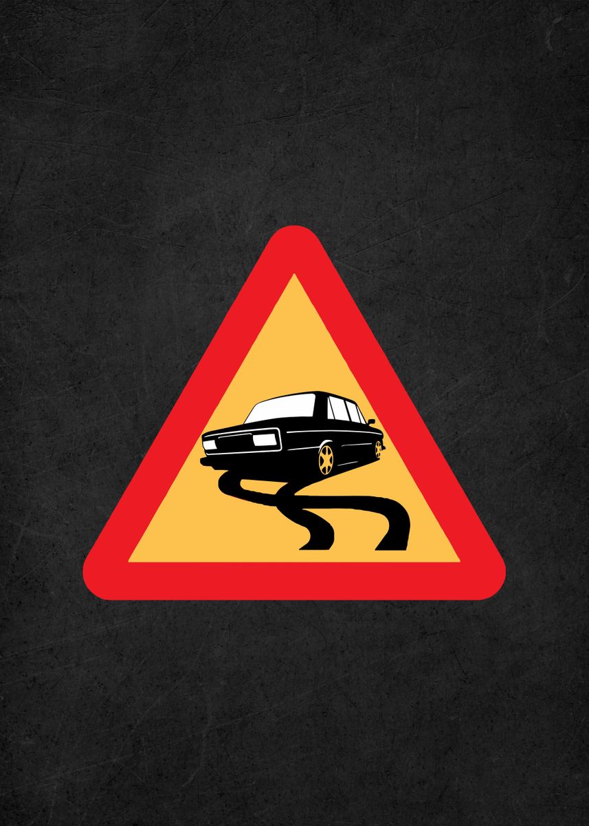 'Drift king sign' Poster, picture, metal print, paint by Bestselling ...