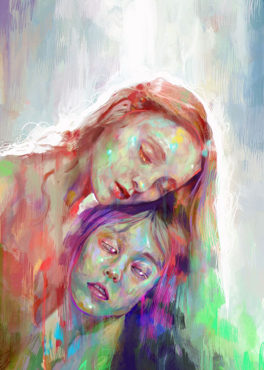 'Rot' Poster, picture, metal print, paint by weroni | Displate