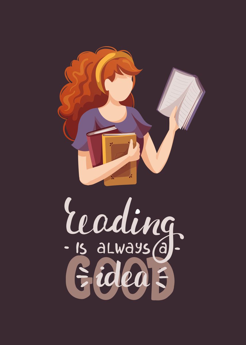 'Reading time' Poster, picture, metal print, paint by Tanya Yagudina ...