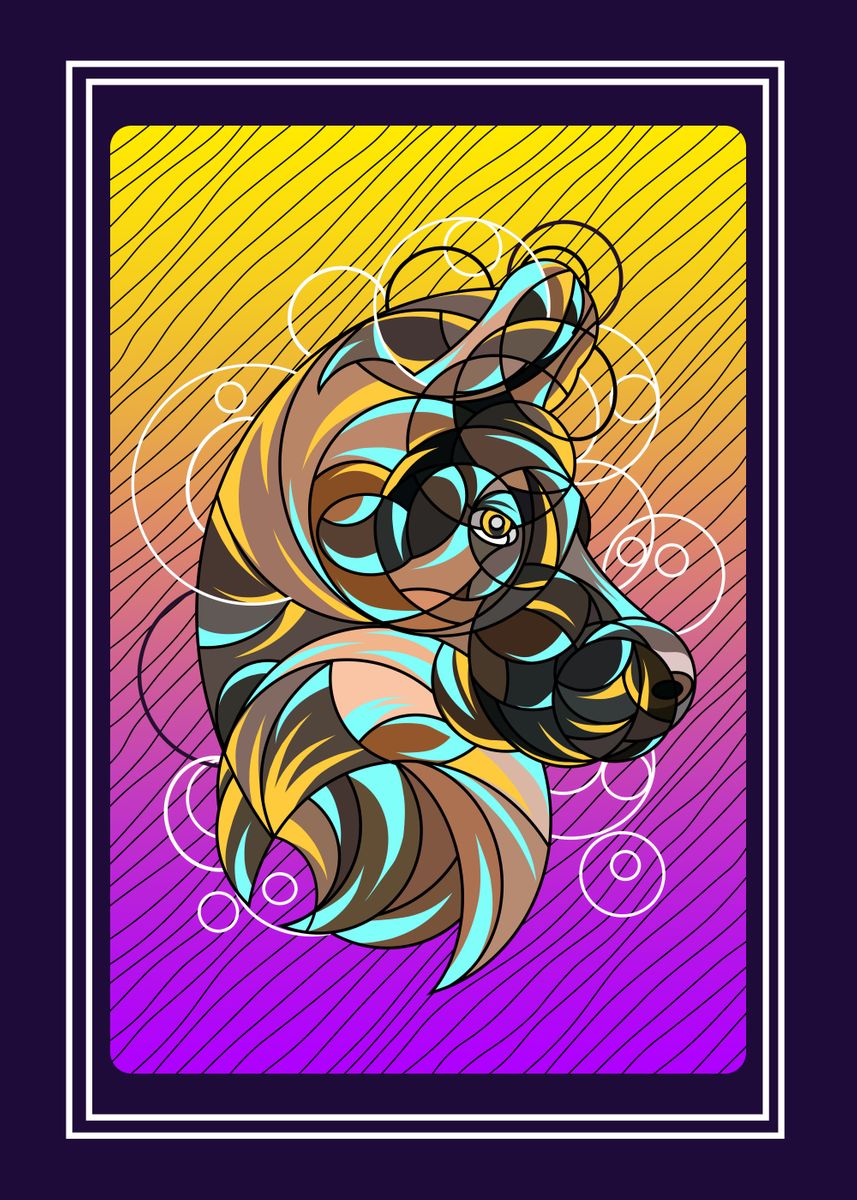 'Abstract dog' Poster by San Creative | Displate