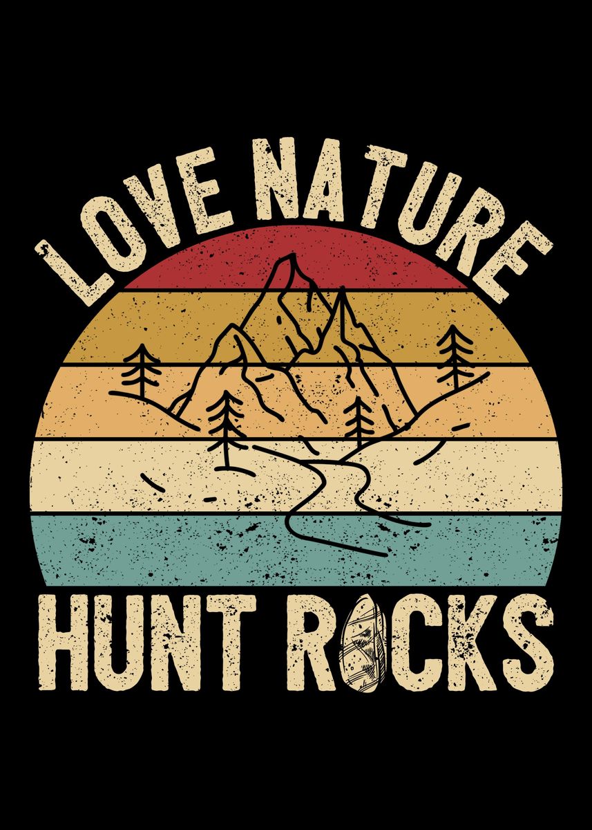 'Funny Rock Hunting' Poster by AestheticAlex | Displate