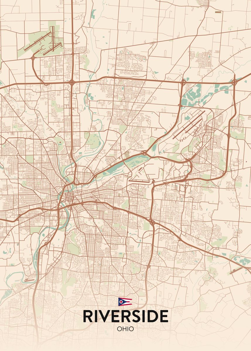 'Riverside OH' Poster by IMR Designs | Displate