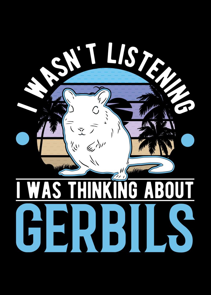 'Gerbil Mongolian Racing Ra' Poster, picture, metal print, paint by ...