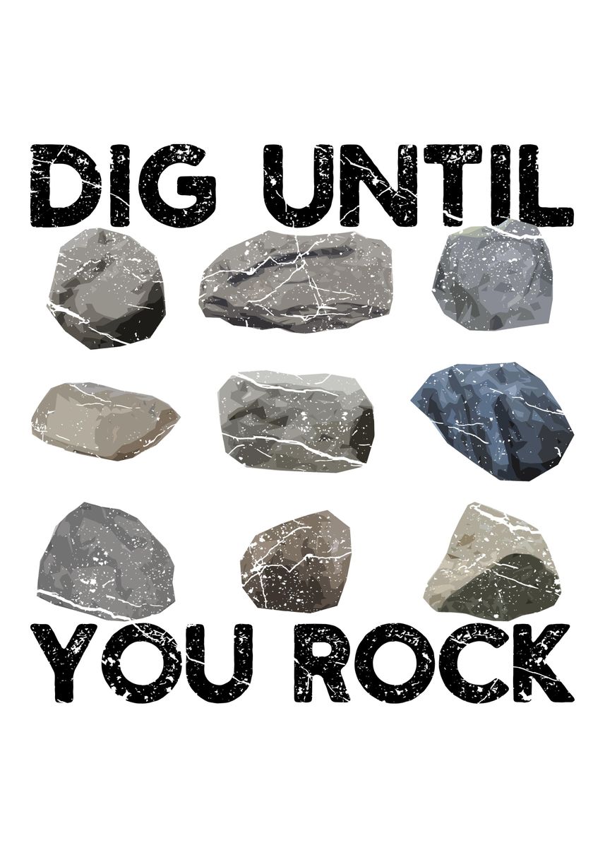 'Funny Rock Hunting' Poster, picture, metal print, paint by ...