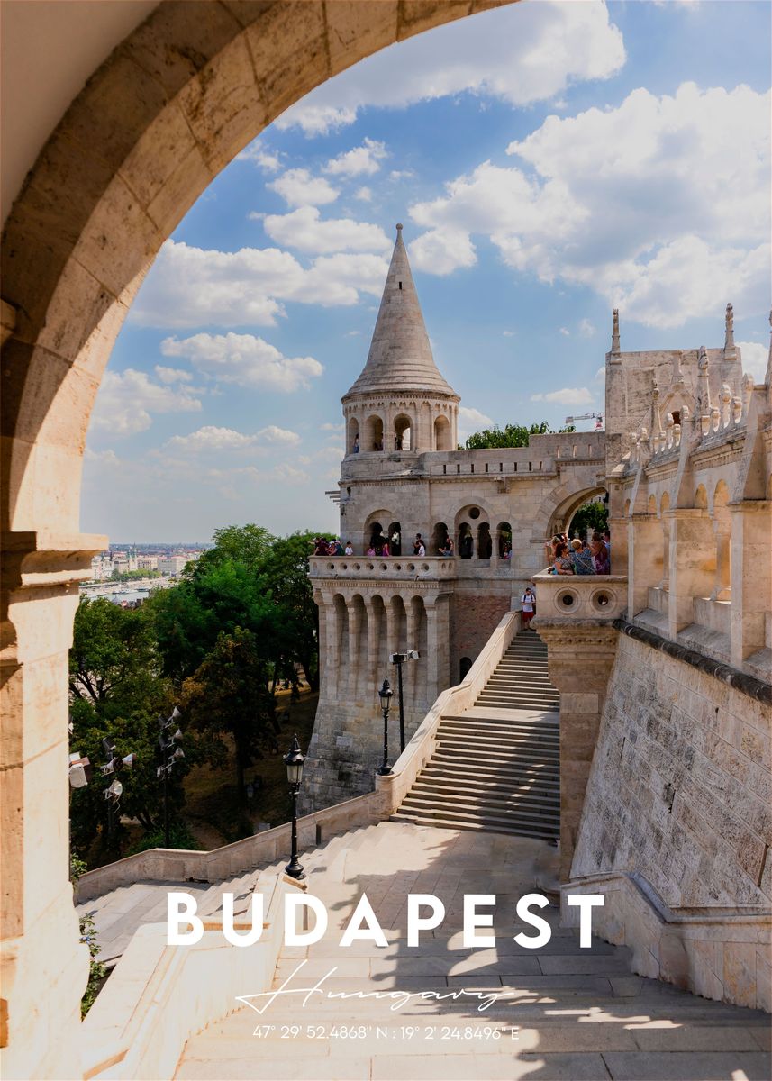 'Budapest Coordinates' Poster, picture, metal print, paint by Nato ...