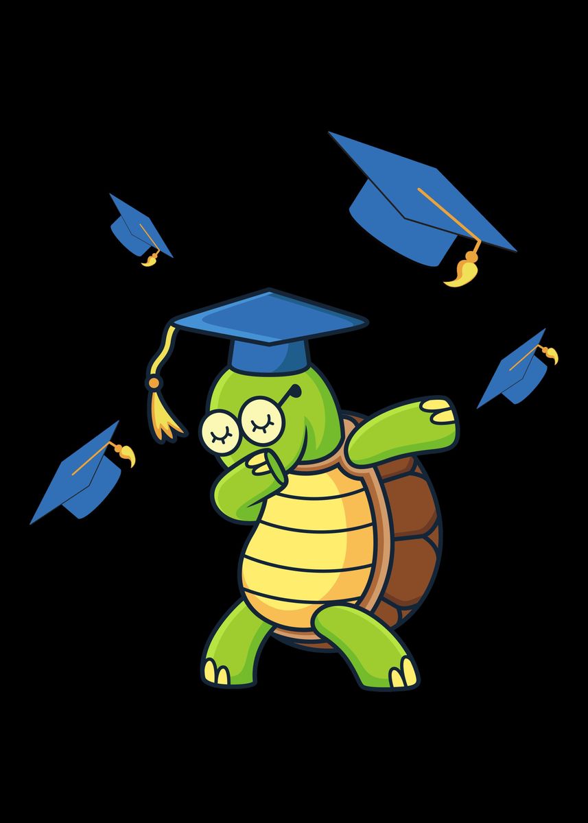 'Dabbing Turtle Graduation' Poster by professionaldesigns | Displate
