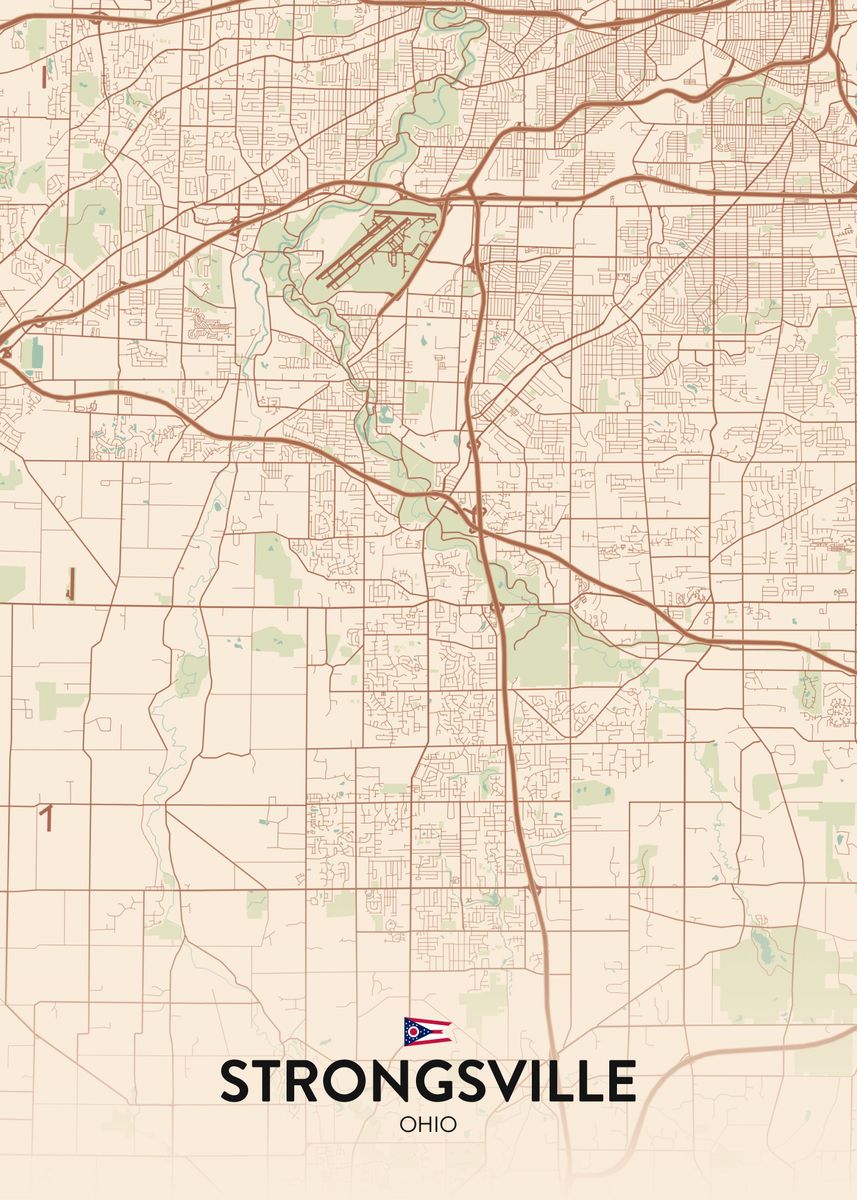 'Strongsville OH' Poster, picture, metal print, paint by IMR Designs ...