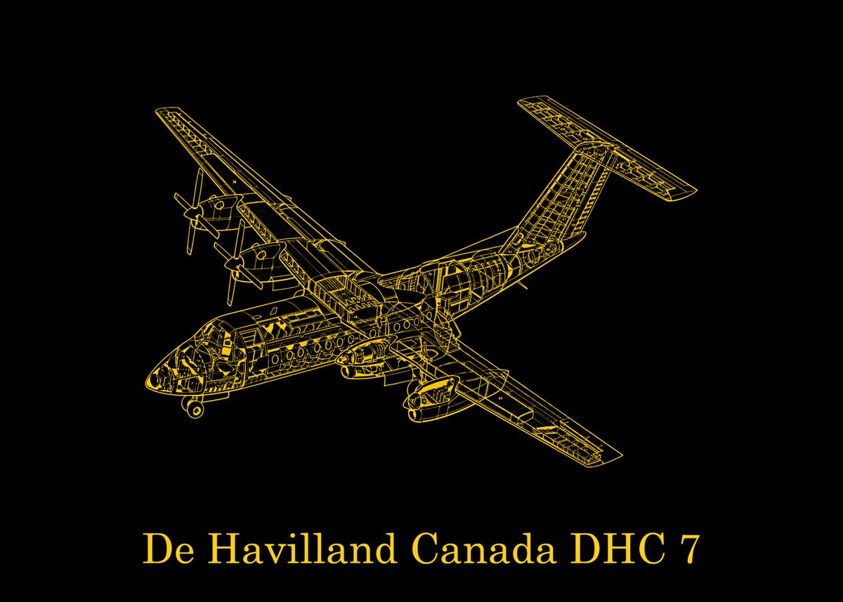 'De Havilland Canada DHC 7 ' Poster by Eng Hadoool | Displate