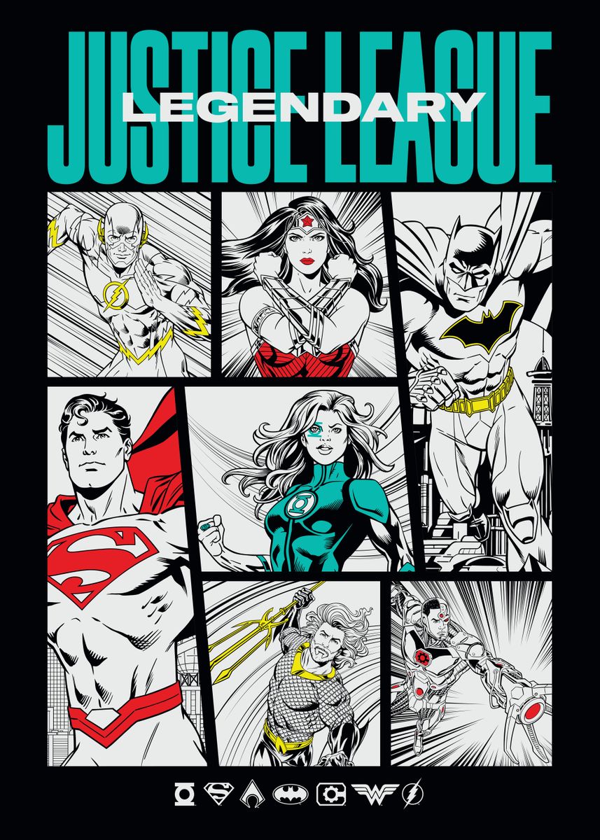 'Legendary JL Dark' Poster, picture, metal print, paint by DC Comics ...
