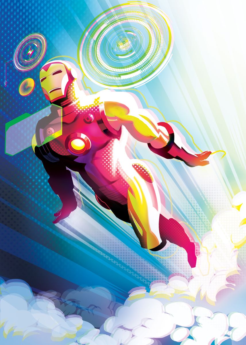 'Iron Man' Poster, picture, metal print, paint by Marvel | Displate