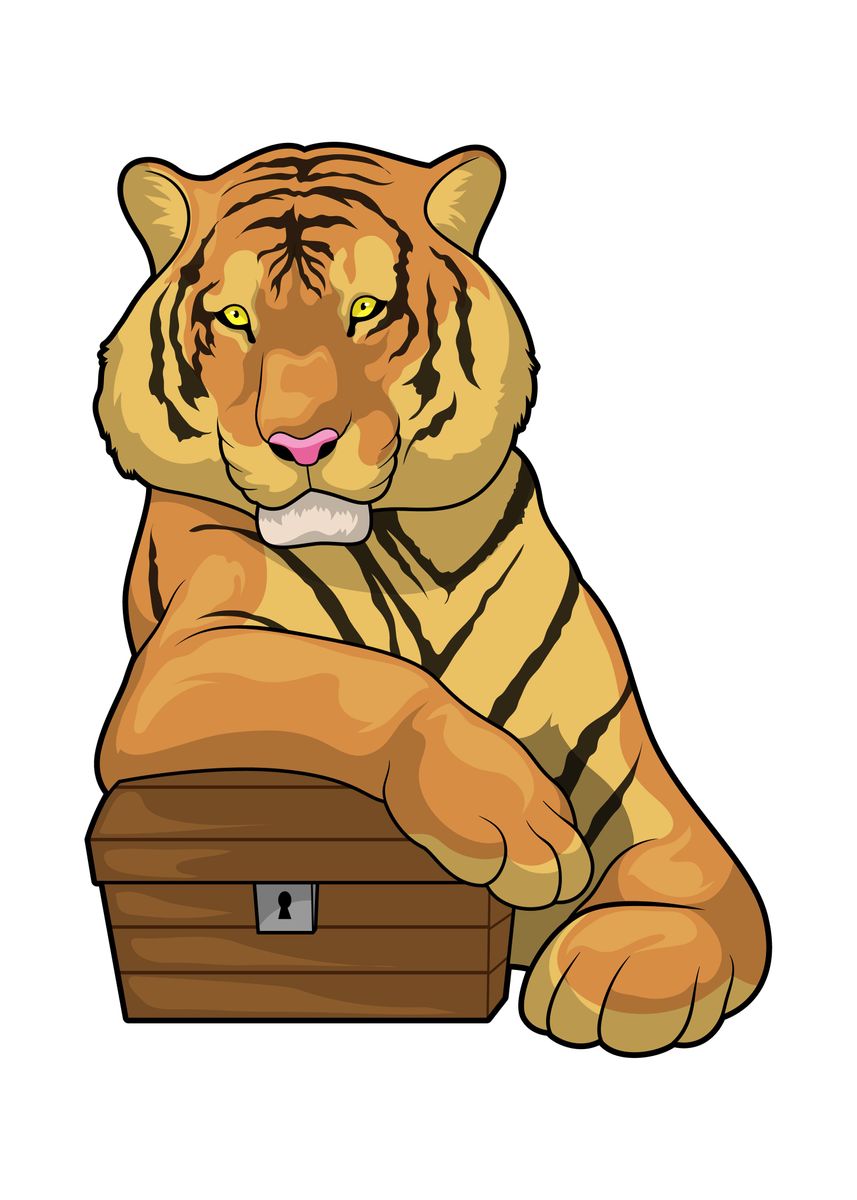 'Tiger Treasure chest' Poster by Markus Schnabel | Displate