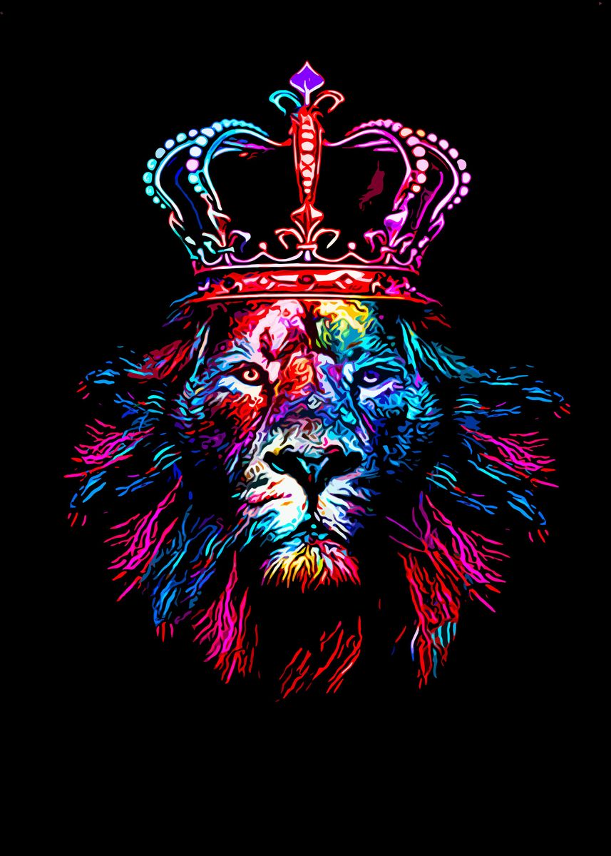 'colorful animal' Poster, picture, metal print, paint by erma wati ...