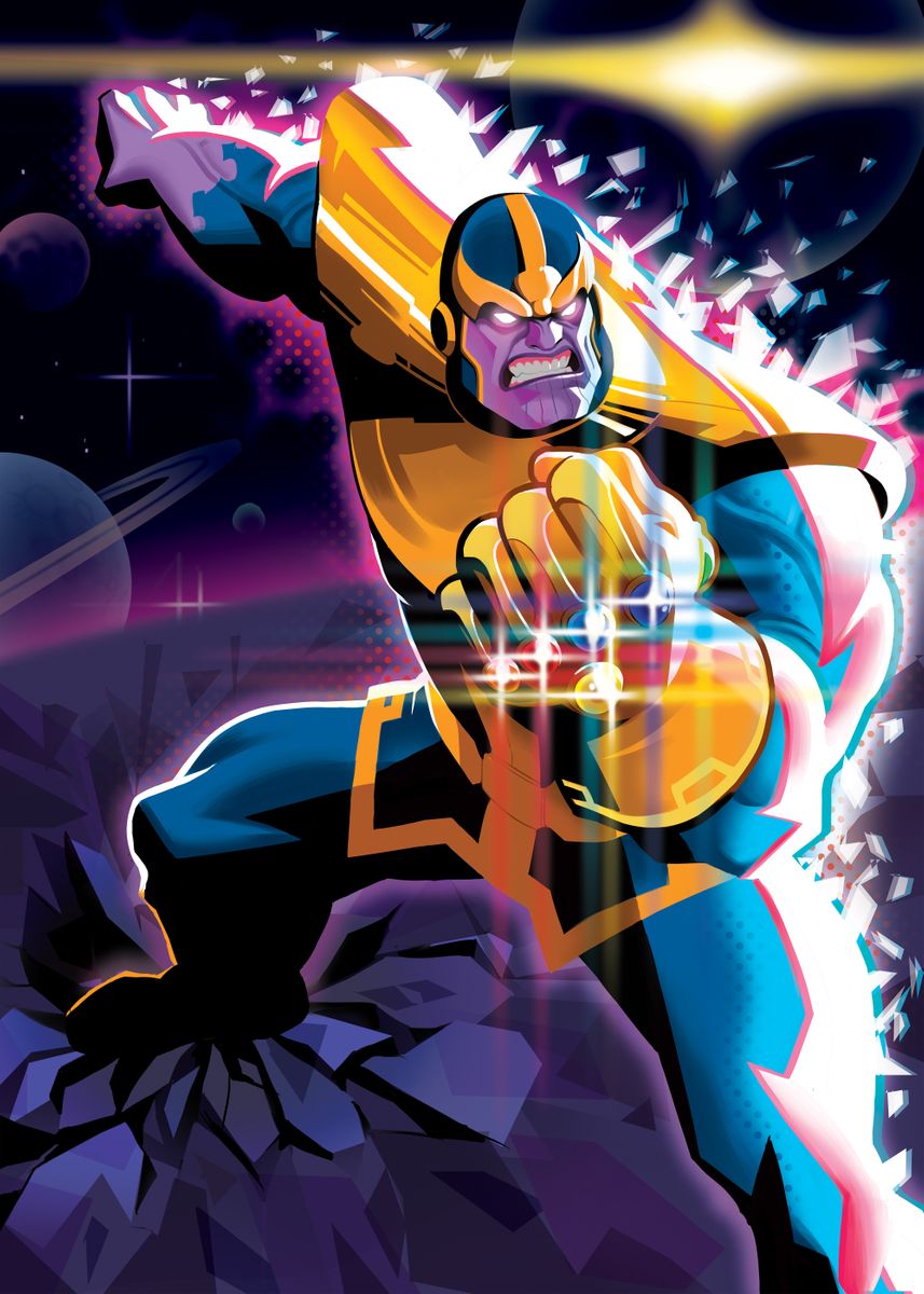 'Thanos' Poster, picture, metal print, paint by Marvel | Displate