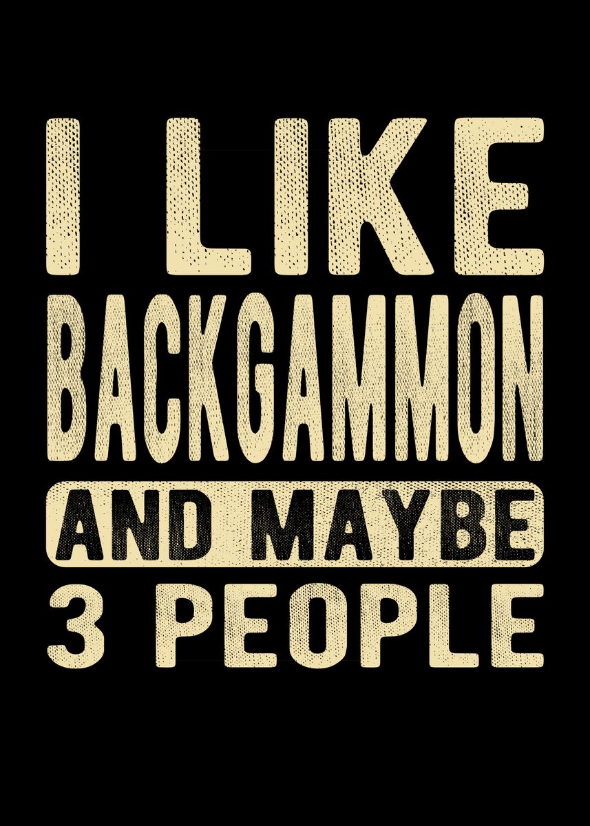 'Backgammon' Poster, picture, metal print, paint by schmugo | Displate