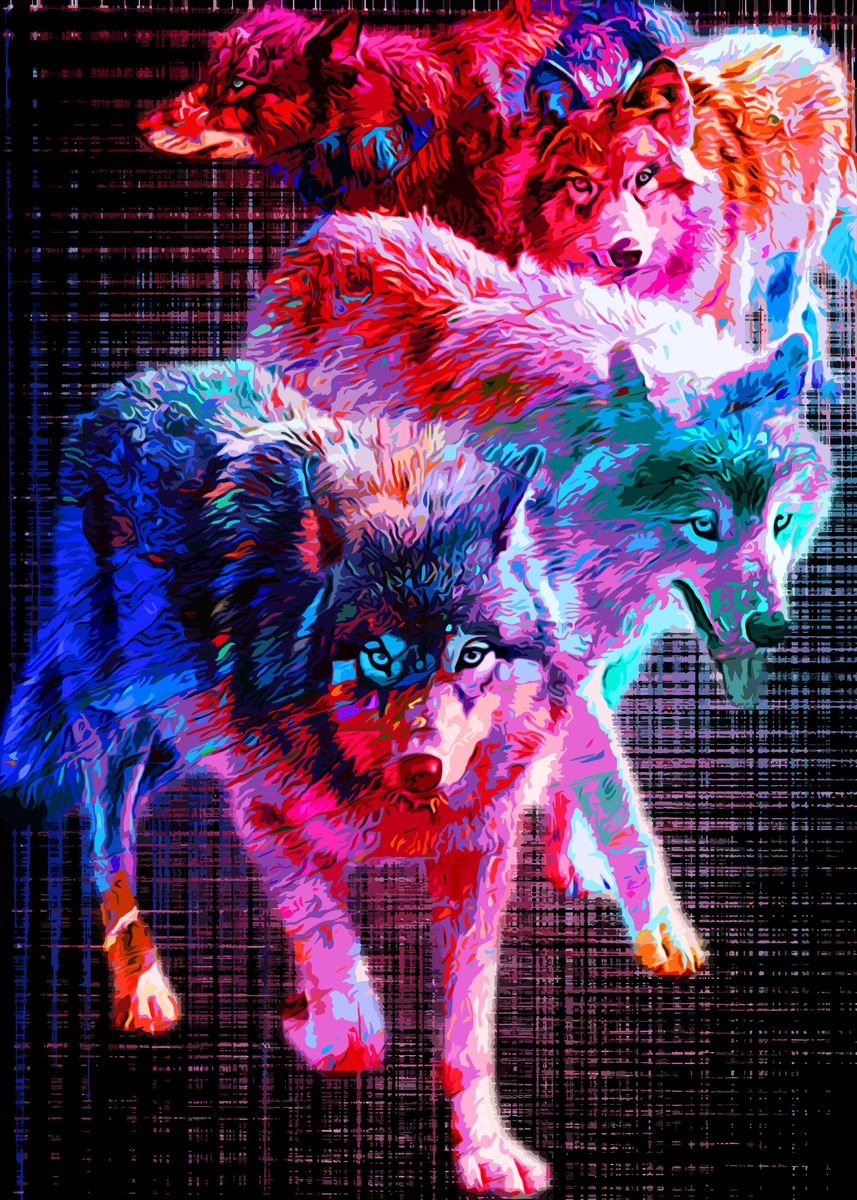 'colorful animal' Poster, picture, metal print, paint by erma wati ...