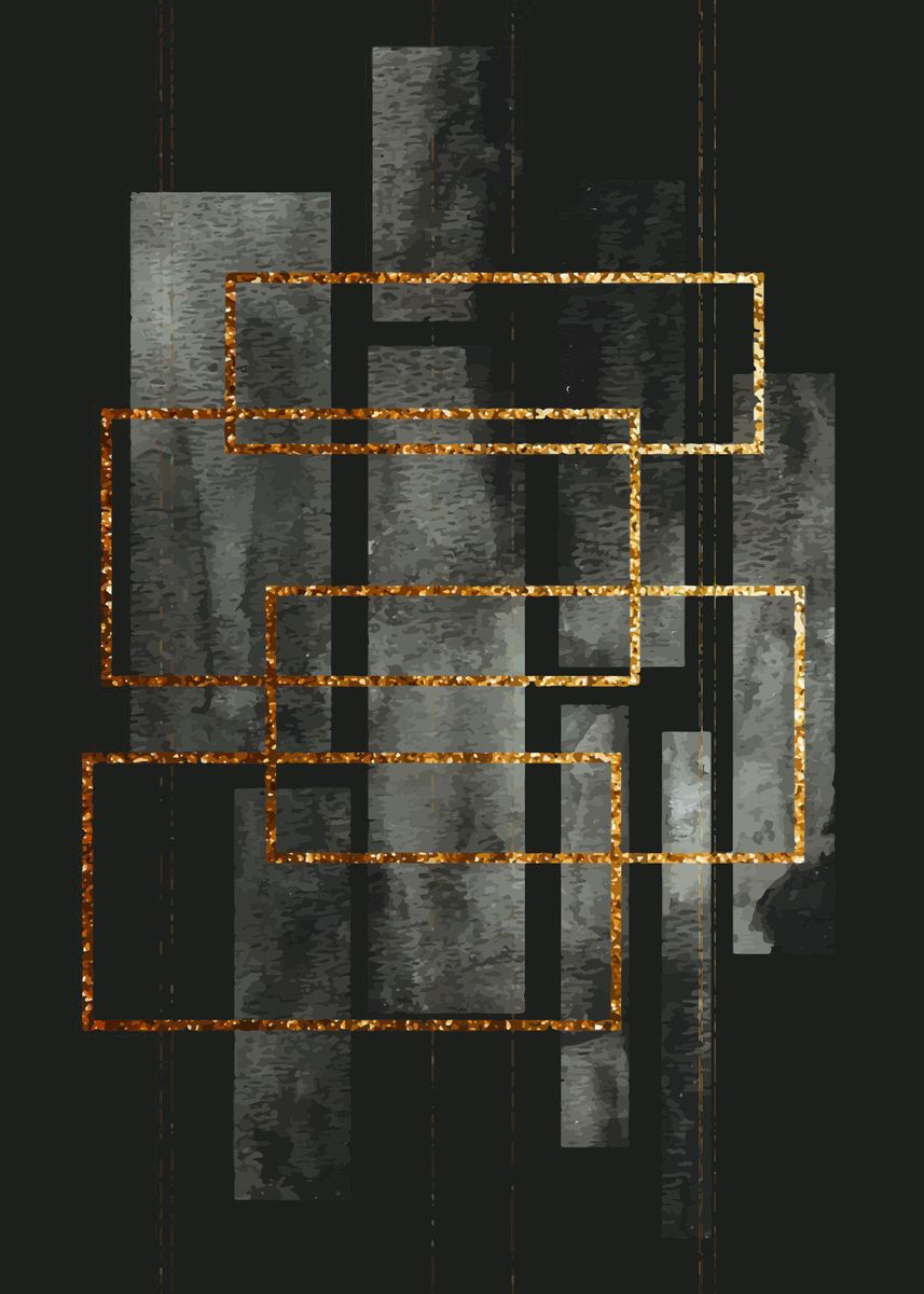 'Minimal gray shade shape' Poster, picture, metal print, paint by Human ...