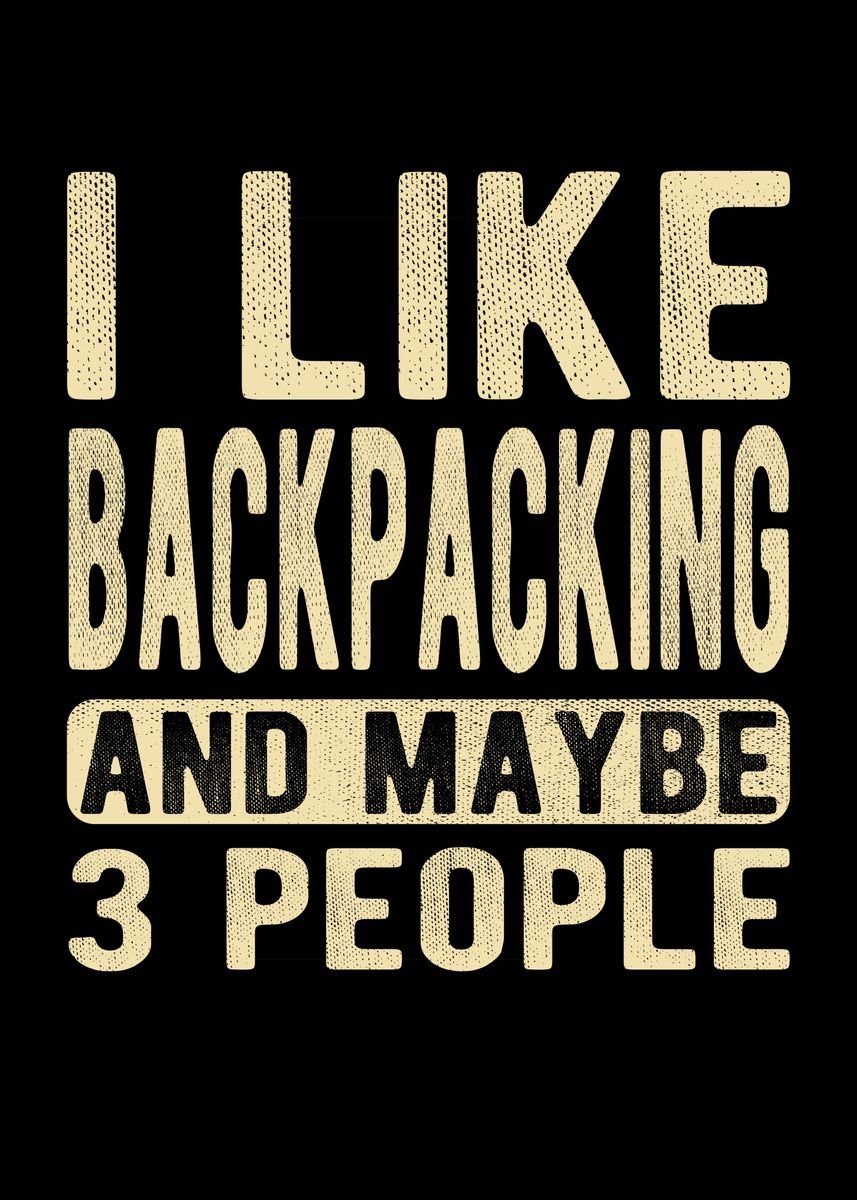 'Backpacking' Poster, picture, metal print, paint by schmugo | Displate