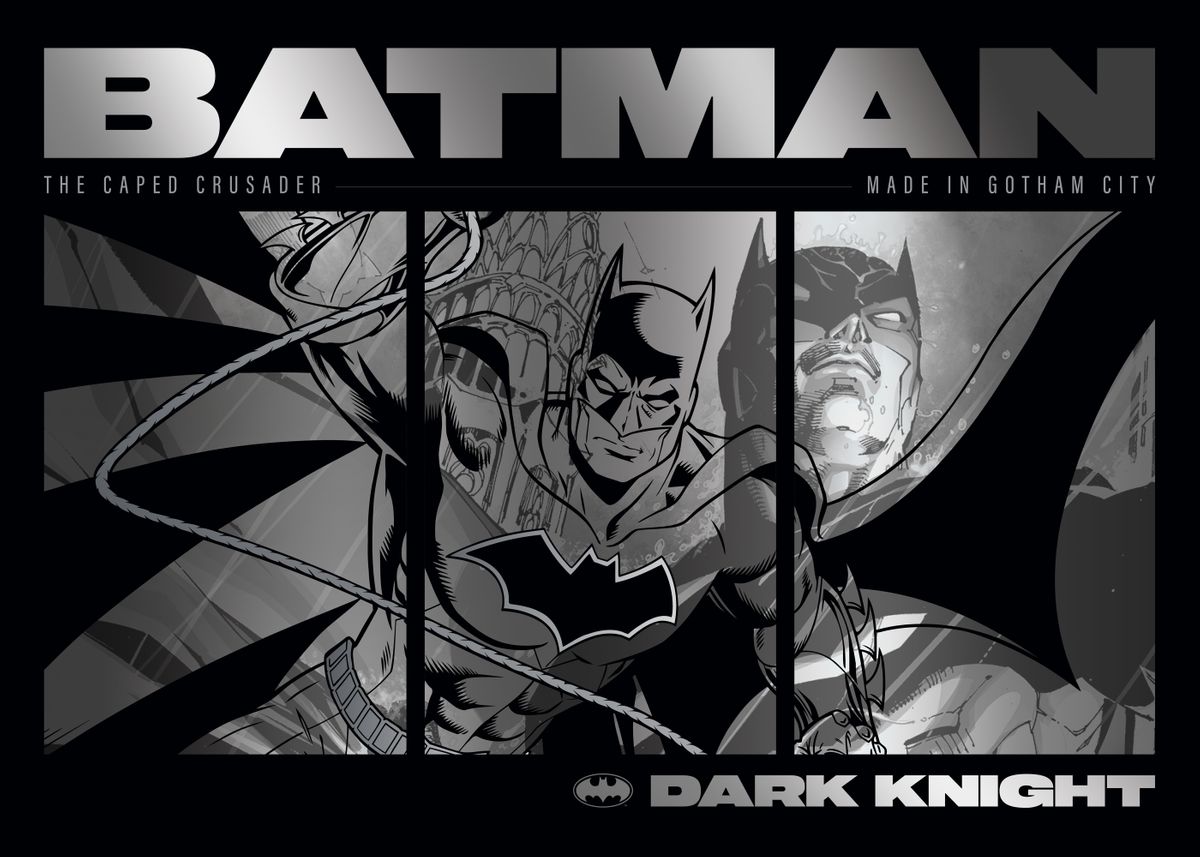 'Batman in grey' Poster by DC Comics | Displate