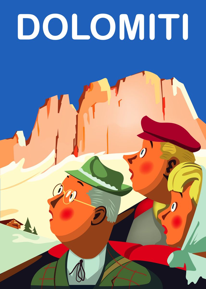 'Dolomiti ' Poster, picture, metal print, paint by Long Shot | Displate