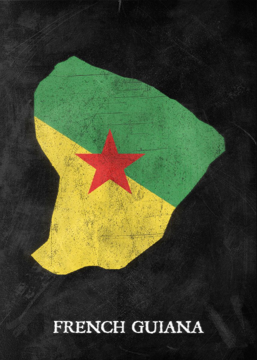 'French Guiana' Poster, picture, metal print, paint by Moon Soul | Displate