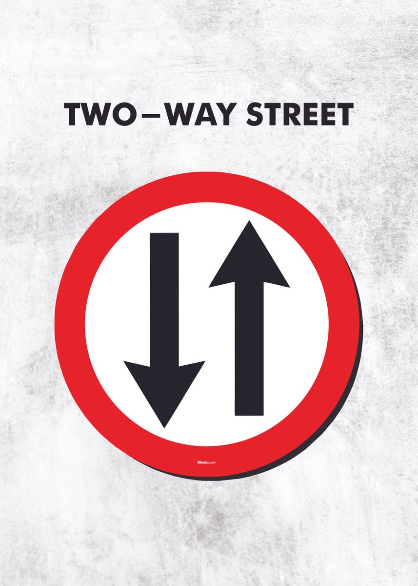 'Two Way Street' Poster, picture, metal print, paint by Poster ...