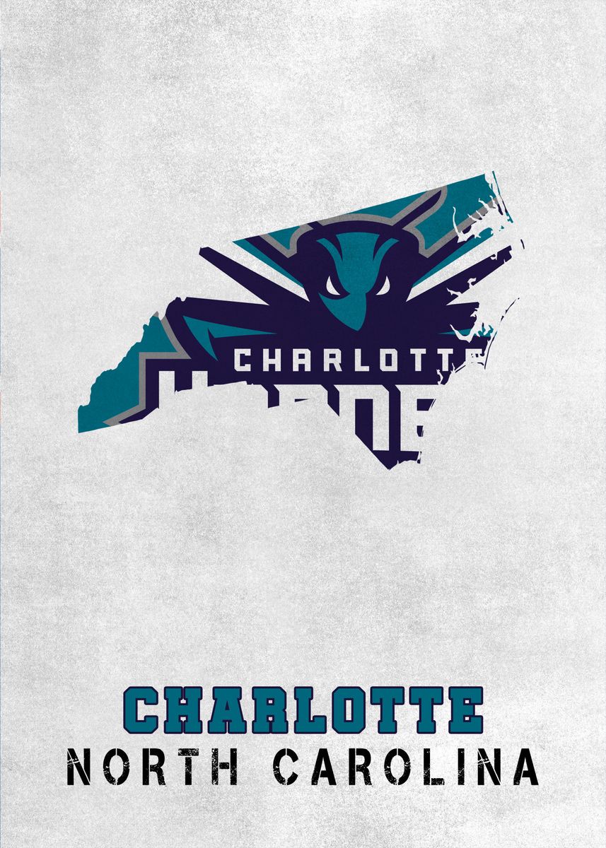 'North Carolina State Map' Poster, picture, metal print, paint by Katty ...