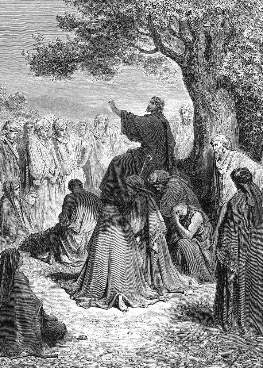 'Jesus to the Multitude' Poster, picture, metal print, paint by ...