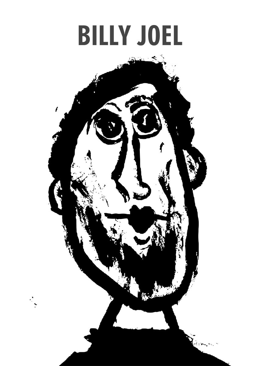 'Billy Joel' Poster, picture, metal print, paint by supergaff | Displate