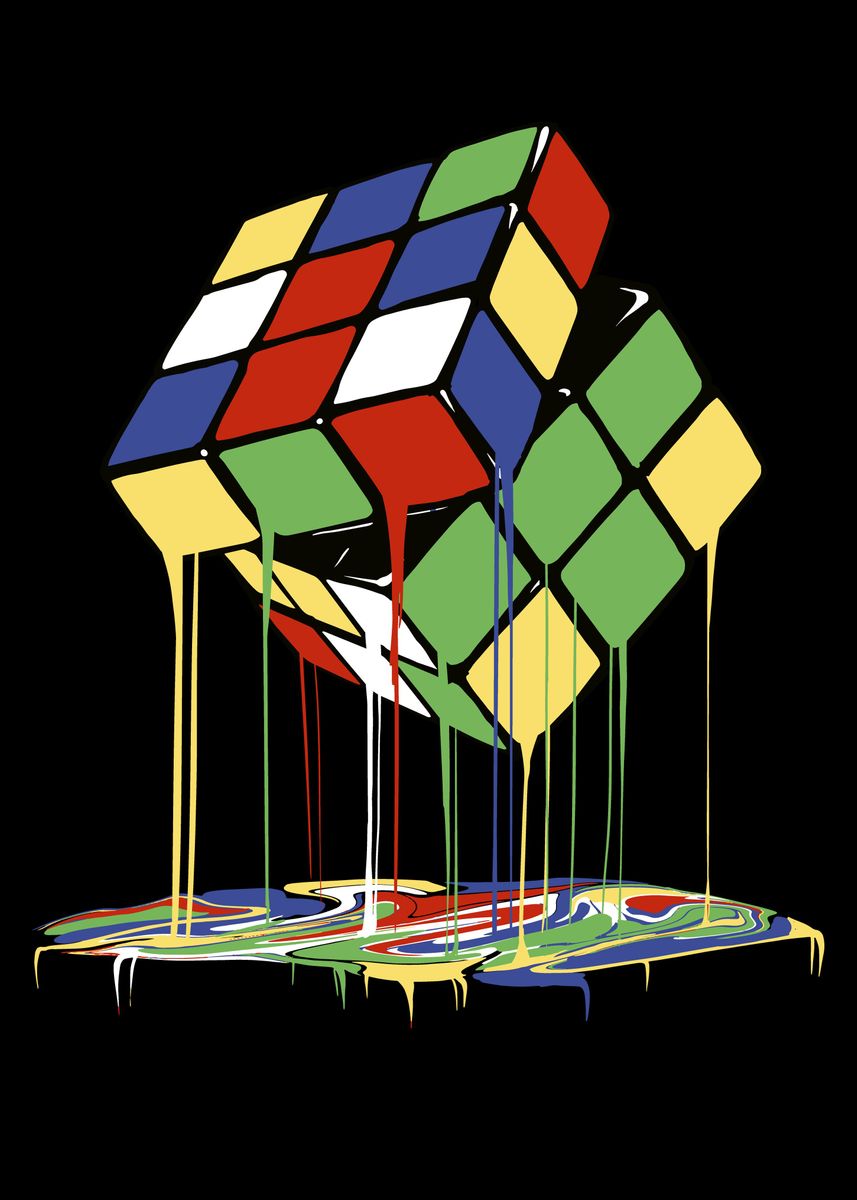 'Rubik Cube ' Poster, picture, metal print, paint by Max Ronn | Displate