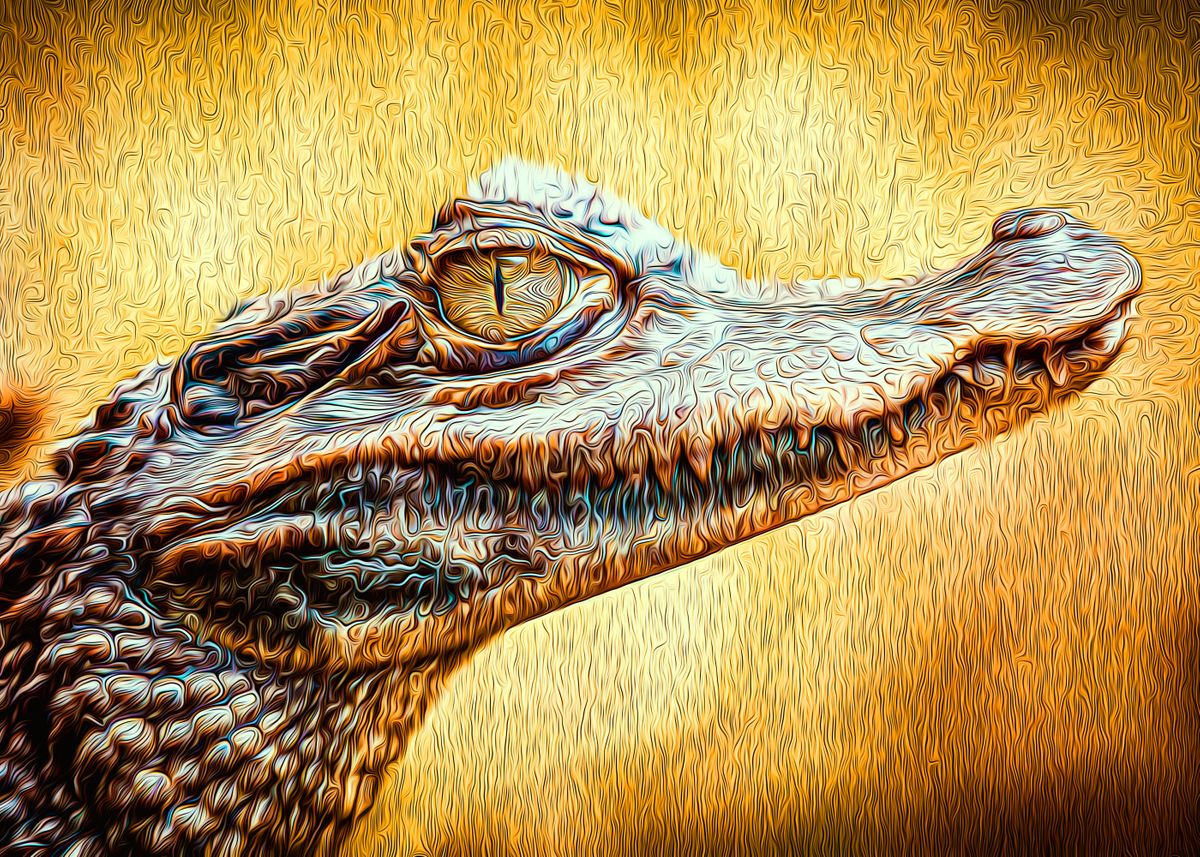 'Crocodile' Poster by Tiker Arts | Displate