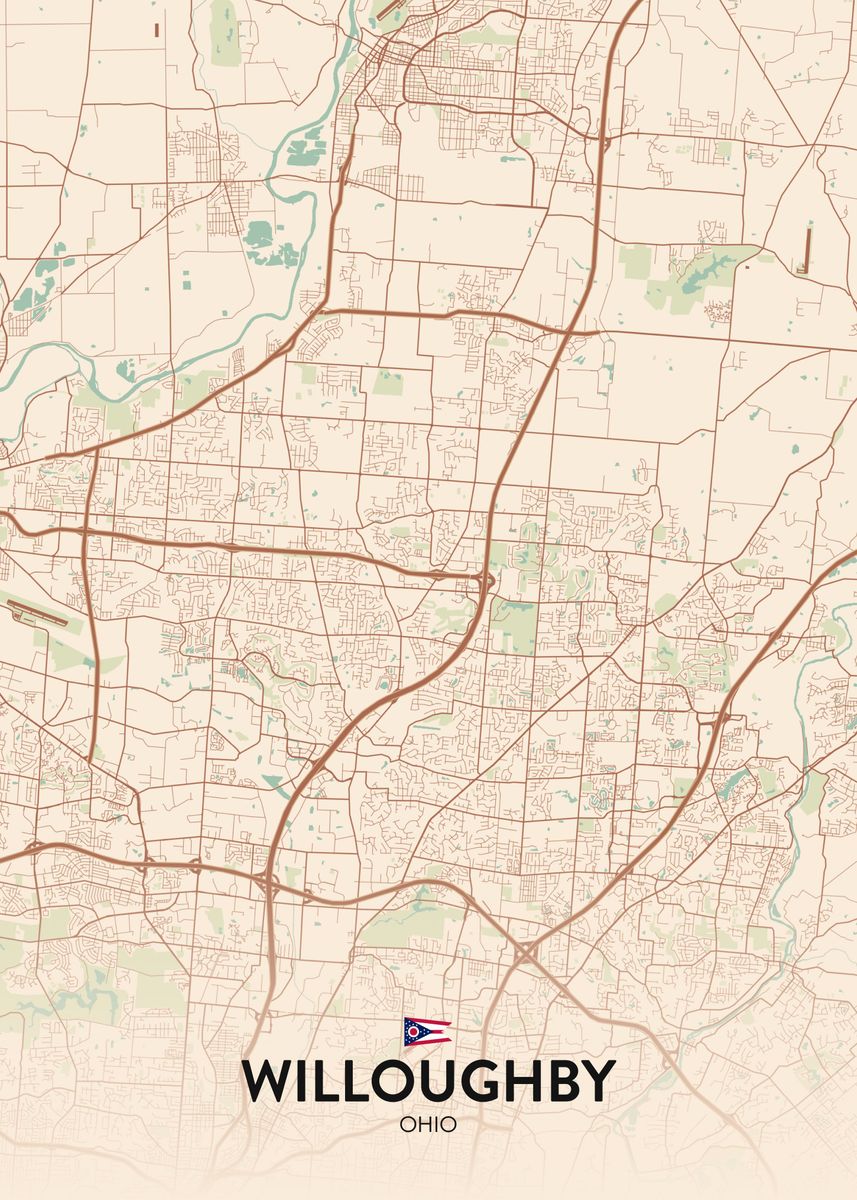 'Willoughby OH' Poster, picture, metal print, paint by IMR Designs ...