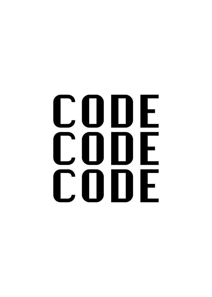 'Code Code Code' Poster by Paddy Hall | Displate