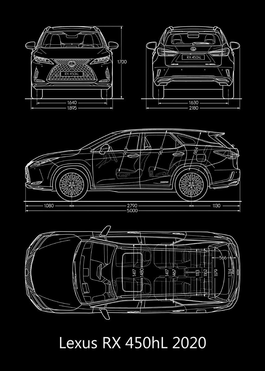 'lexus RX 450hL 2020 ' Poster, picture, metal print, paint by Fast ...