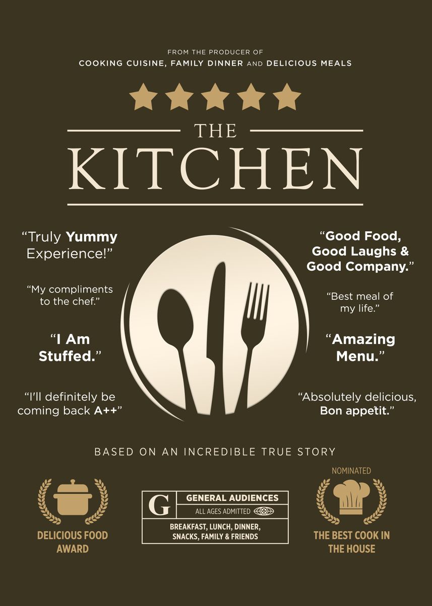 'The Kitchen Movie Poster' Poster, picture, metal print, paint by ...