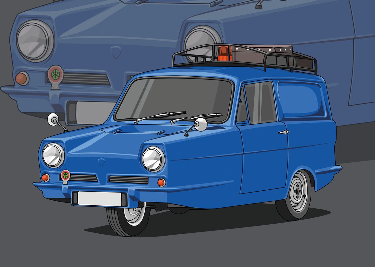 'Reliant Regal blue poster' Poster by capture art | Displate