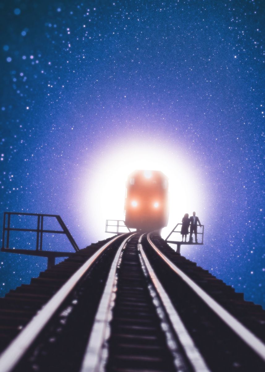 'GALACTIC TRAIN' Poster, picture, metal print, paint by LFHCS | Displate