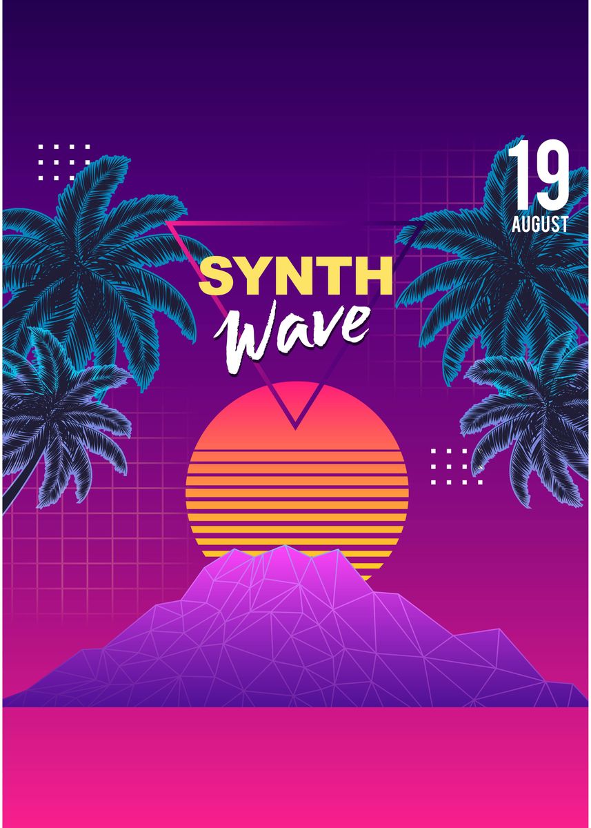 'Synth Wave Neon' Poster by nova icana | Displate